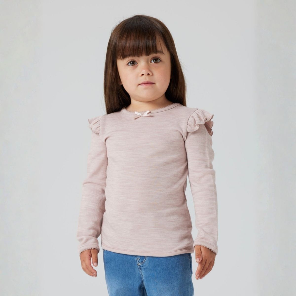 Name It - Trøye i Ull og Bambus Wyla Shadow Gray - Guttelus.no