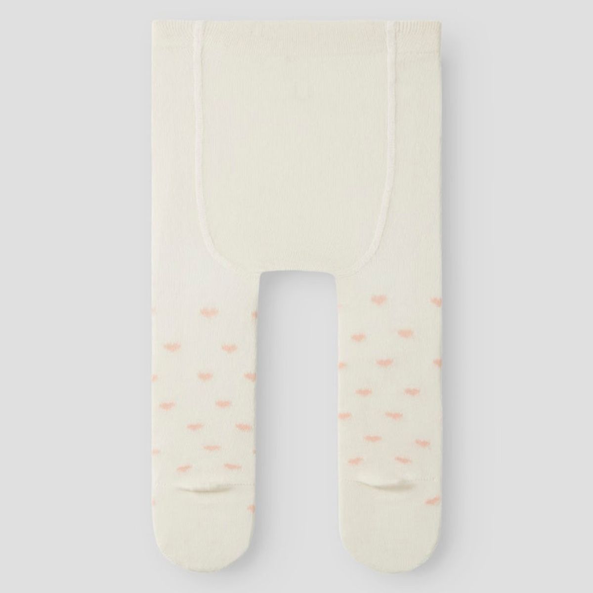 Lil'Atelier - Strømpebukse med Hjerter Baby Reba Turtledove - Guttelus.no